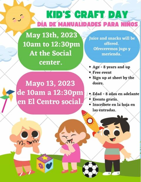 Kids Craft Day May 13th / Día de manualidades para Niños | Holy Name ...